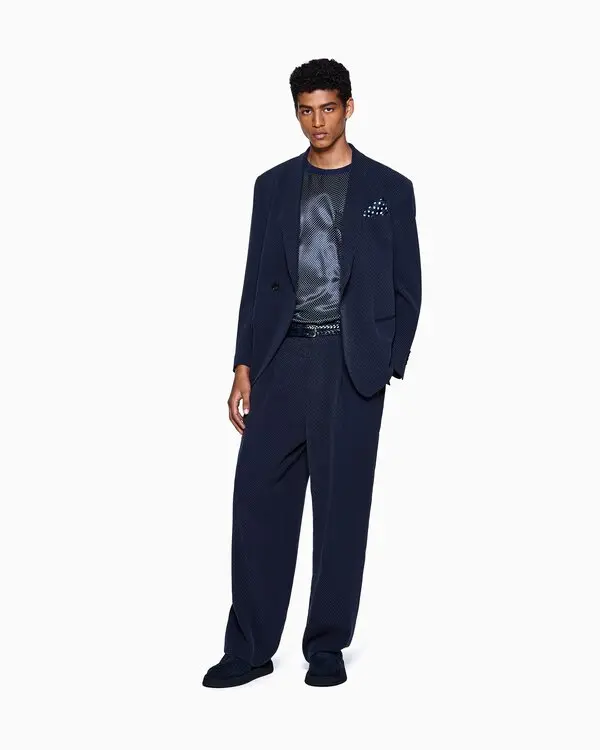 Giorgio Armani Cupro Blend Jacquard Suit