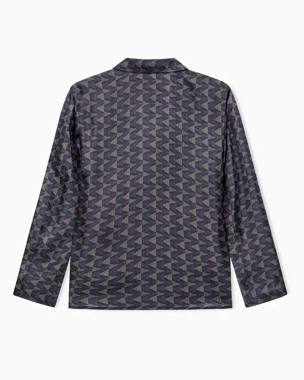 Giorgio Armani Cupro Canvas Single-breasted Jacket