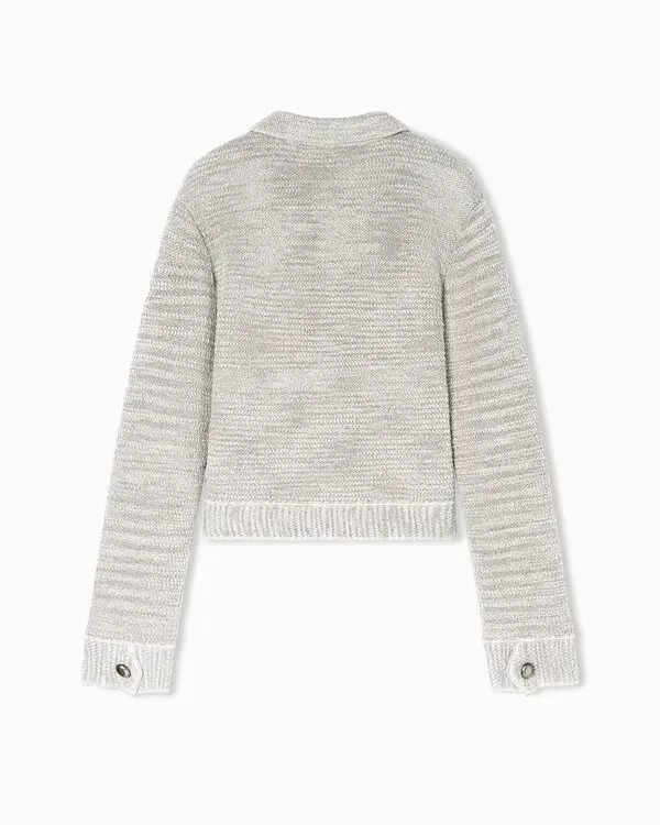 Giorgio Armani Viscose And Linen Knit Blouson