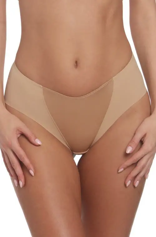DOMINIQUE INTIMATES Bianca Laser Cut Bonded Brief - Mocha