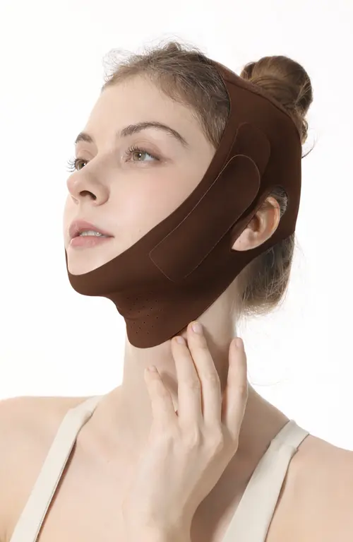 LOVE AND PEBBLE Snatched Jaw Strap - Brown