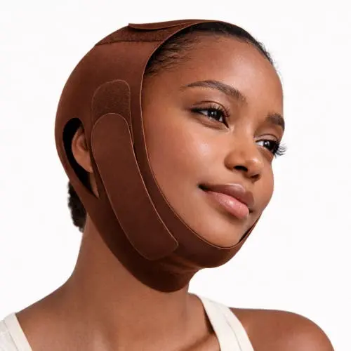 LOVE AND PEBBLE Snatched Jaw Strap - Brown