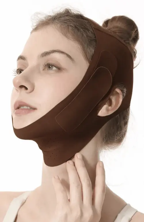 LOVE AND PEBBLE Snatched Jaw Strap - Brown
