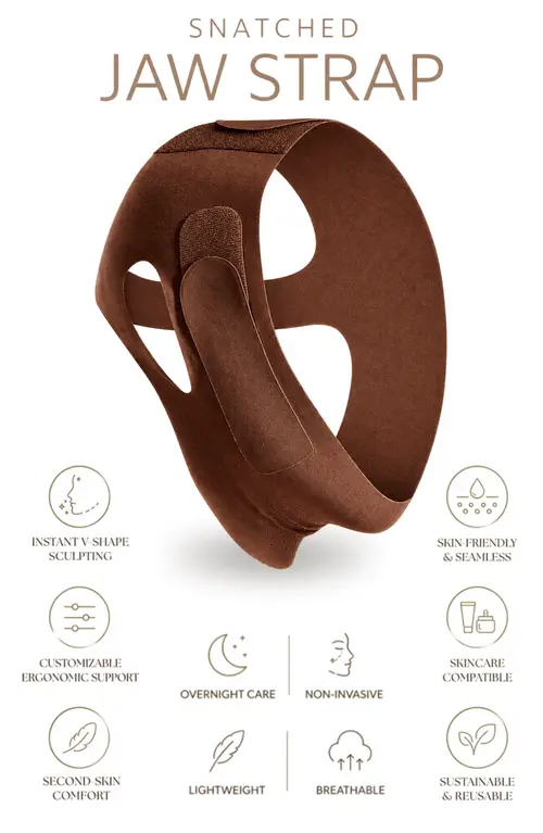 LOVE AND PEBBLE Snatched Jaw Strap - Brown