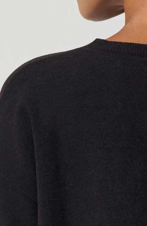 FLORENCE BY MILLS Relaxed Chenille Crewneck Sweater - Black