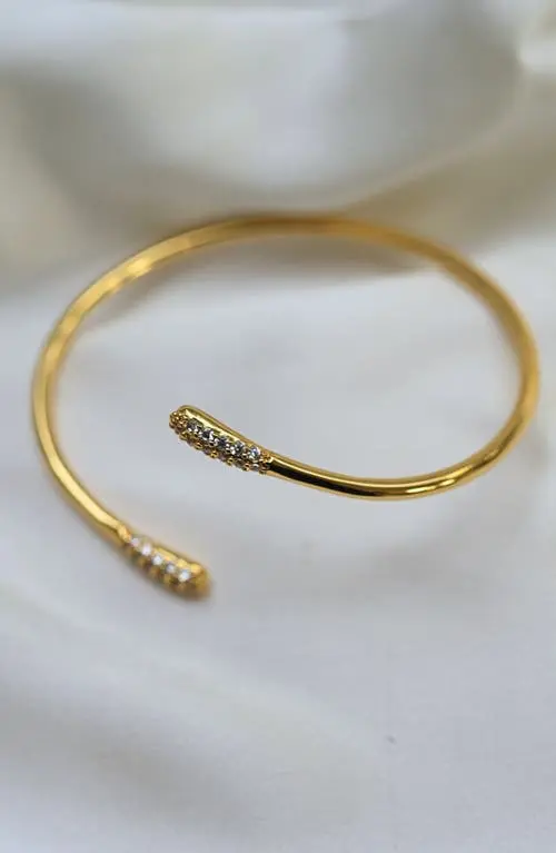 Argento Vivo Paisley Links Cubic Zirconia Open Bracelet
