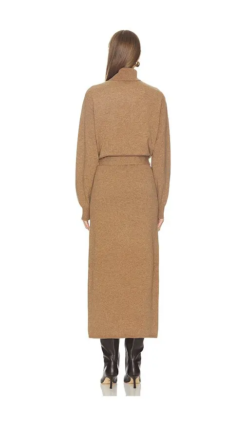 L'academie Leslia Belted Midi Dress - Dark Camel