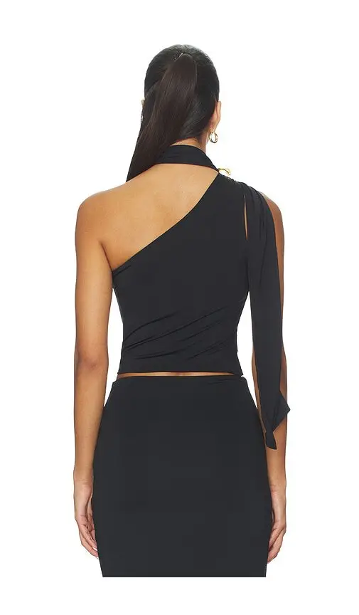 CIN CIN Cosmos Halo One Shoulder Top - Black