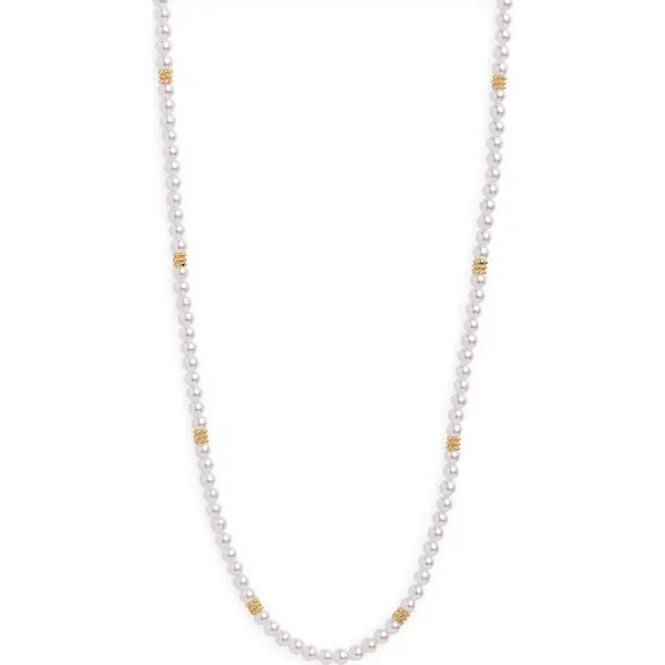 Argento Vivo Faux Pearl And Beaded Station Necklace