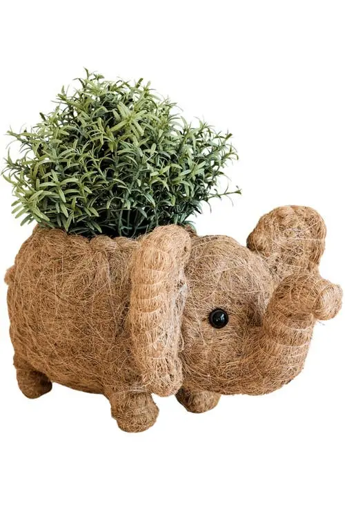 LIKHA Safari Animal Coco Coir Planters - Brown