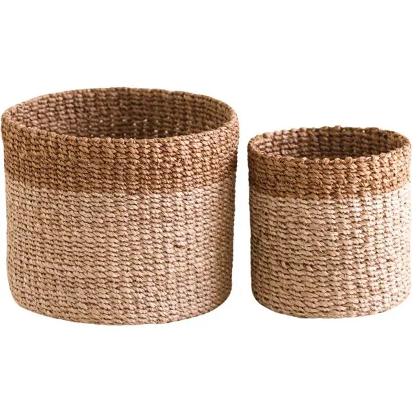 LIKHA Cylinder Tabletop Basket - Brown