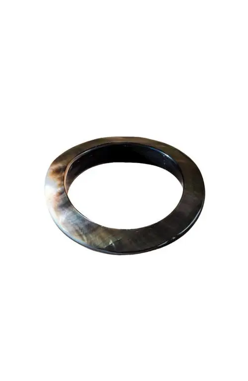 Likhâ Mother-of-pearl Bangle Bracelet - Black