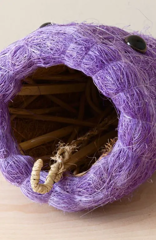 LIKHA Coco Coir Hanging Planter For Air Plants - Purple