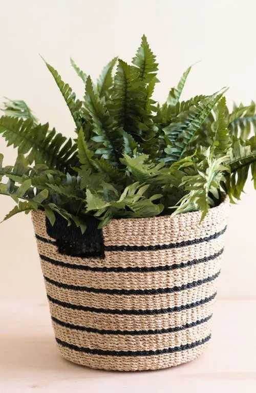 LIKHA Tapered Basket With Cutout Handles - Black