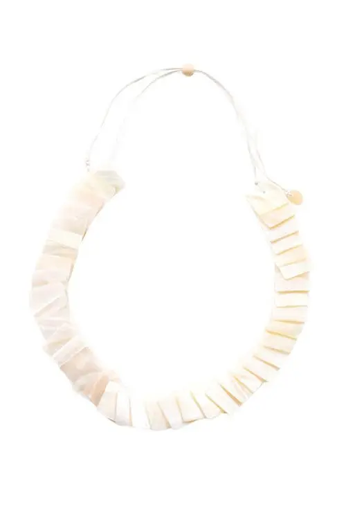 LIKHA Playa Square Tiles Mother-of-pearl Necklace - White