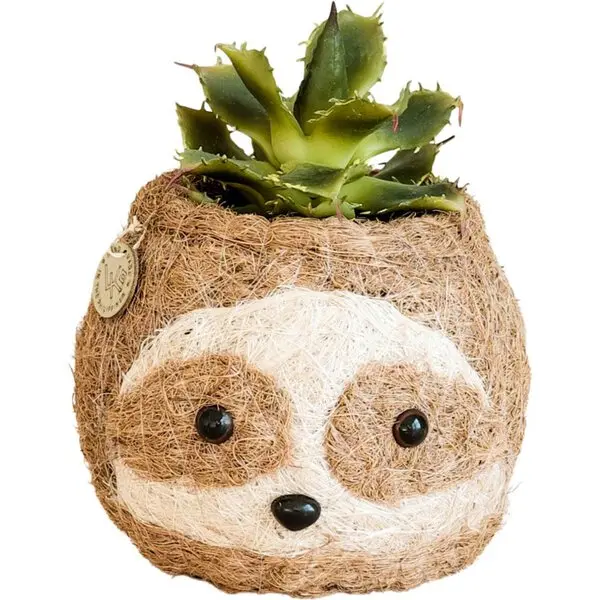 LIKHA Animal Head Coco Coir Planters - Small Two-tone