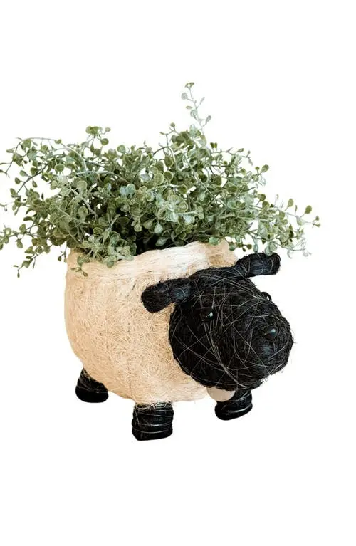 LIKHA Farm Animal Coco Coir Planters - White