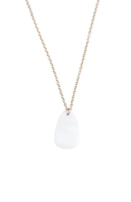 LIKHA Mother-of-pearl Trapezoid Pendant Necklace - White