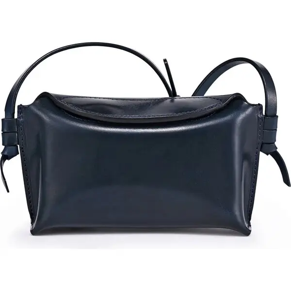 OLD TREND Genuine Leather Crossbody Bag - Navy