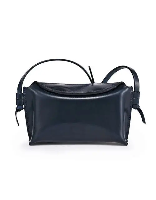 OLD TREND Genuine Leather Everyday Crossbody Bag - Navy