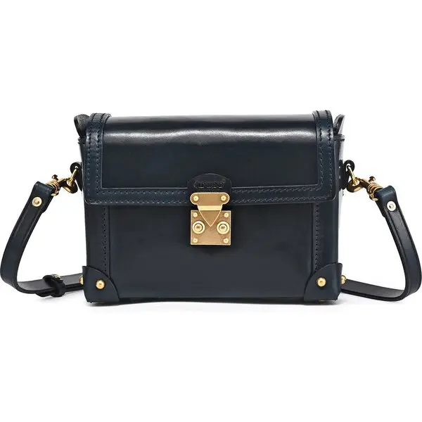 OLD TREND Azalea Leather Crossbody - Navy