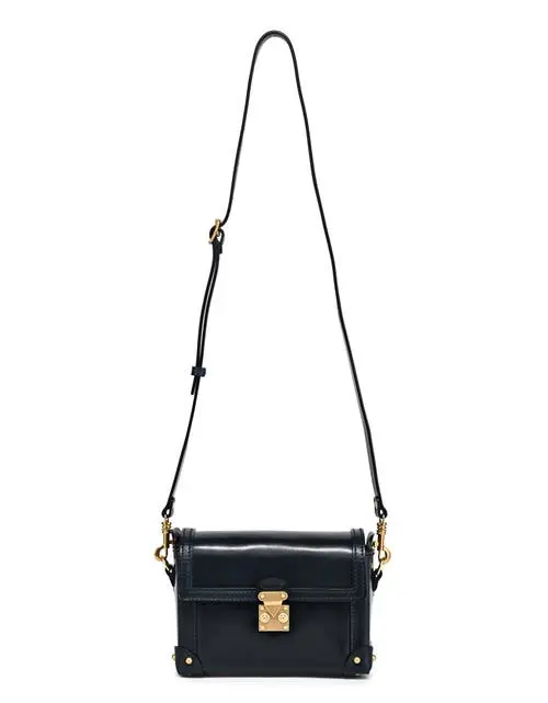 OLD TREND Azalea Leather Crossbody - Navy