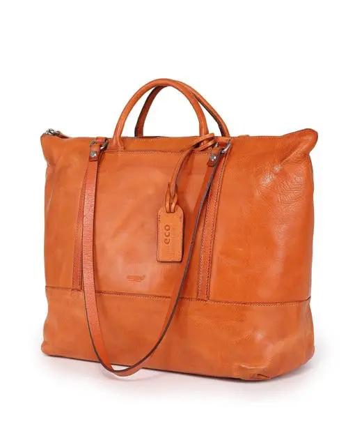 OLD TREND Crocus Genuine Leather Carryall Tote - Caramel