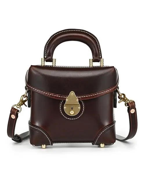 OLD TREND Azalea Genuine Leather Box Crossbody - Brown