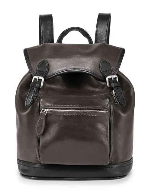 OLD TREND Ficus Leather Backpack - Grey