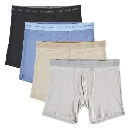 French Connection 4-pack Modal Boxer Brief - Blue Multi