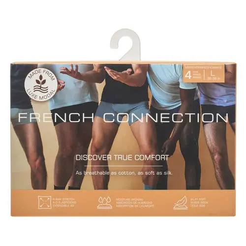 French Connection 4-pack Modal Boxer Brief - Nude Multi