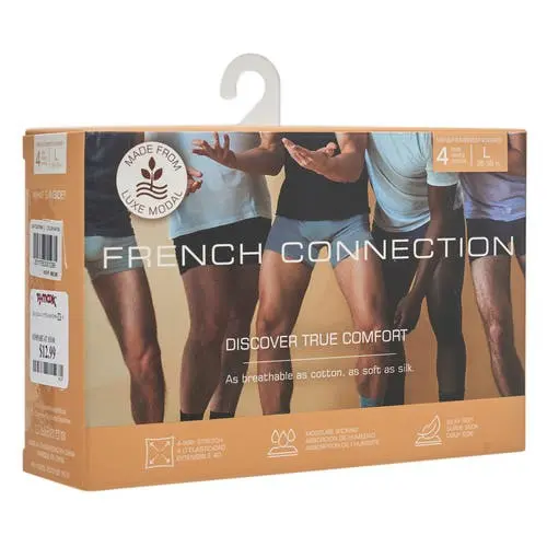 French Connection 4-pack Modal Boxer Brief - Nude Multi