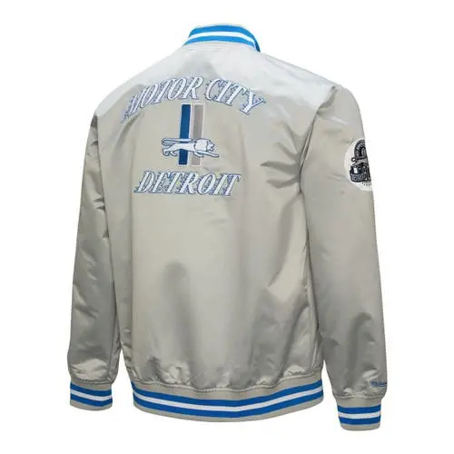 Mitchell & Ness Detroit Lions Double Down Satin Full-snap Jacket