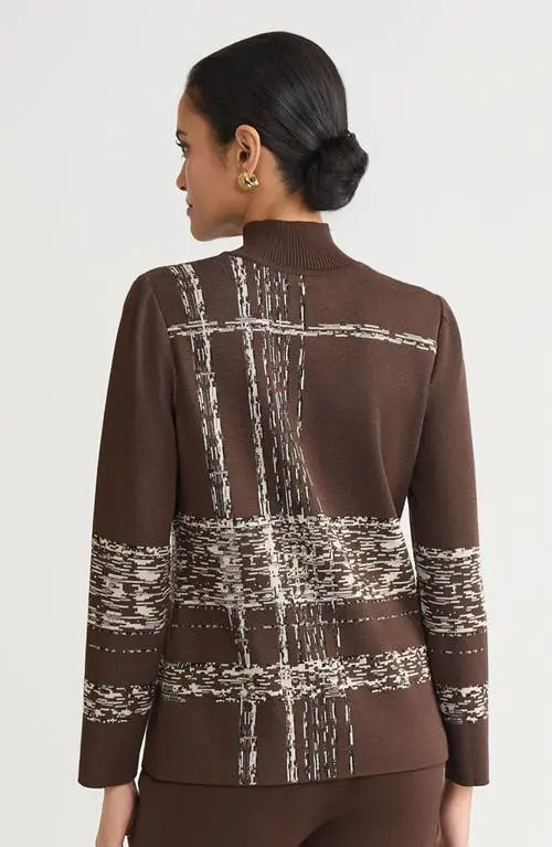 Ming Wang Jacquard Knit Tunic