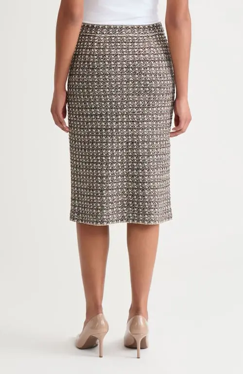 Ming Wang A-line Tweed Knit Skirt