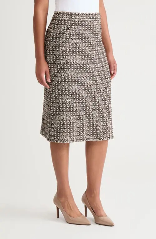 Ming Wang A-line Tweed Knit Skirt