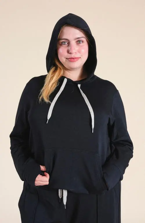 POPLINEN Plus Betty Modal Hoodie - Black