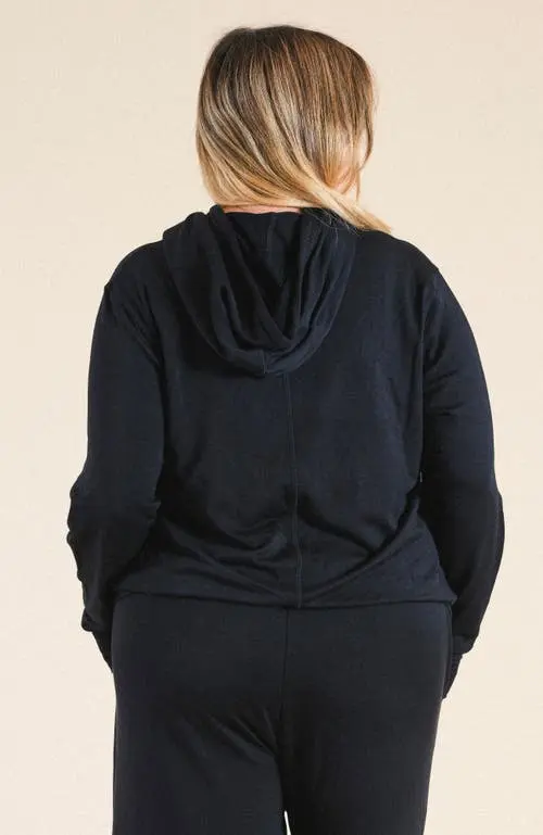 POPLINEN Plus Betty Modal Hoodie - Black
