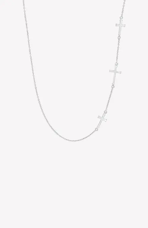 RIZEN JEWELRY Calvary Cross Necklace - Sterling Silver