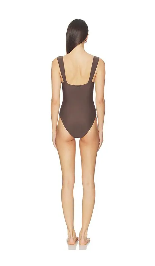 Simkhai Kyle Bustier One Piece Swimsuit - Chocolate