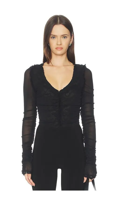 Free People X Worn To Be Wild Bodysuit - Black