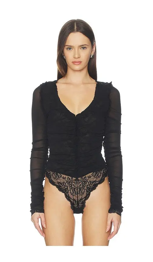 Free People X Worn To Be Wild Bodysuit - Black