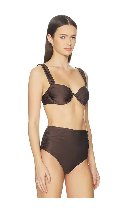 Simkhai Anniston Bikini Top - Chocolate