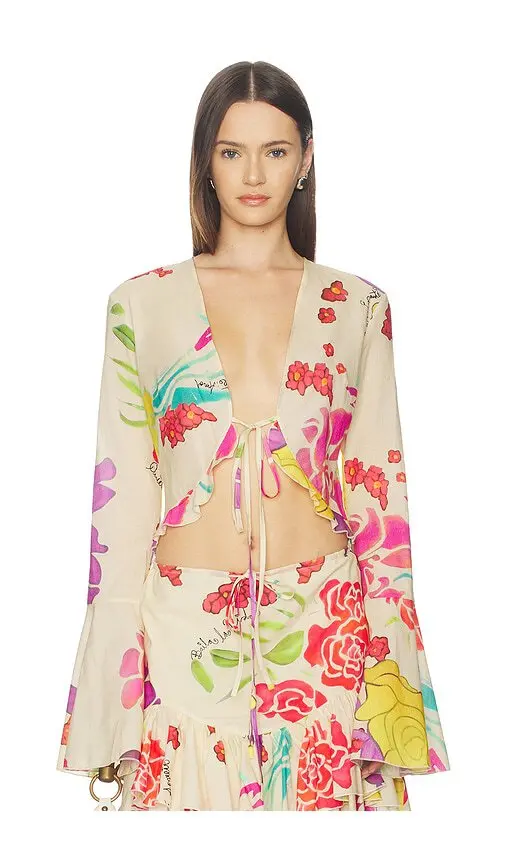 DONDE ESTEBAN Flores Voile Blouse