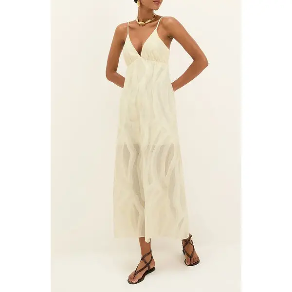 VIX PAULA HERMANNY Solid Nya Maxi Dress - Ivory