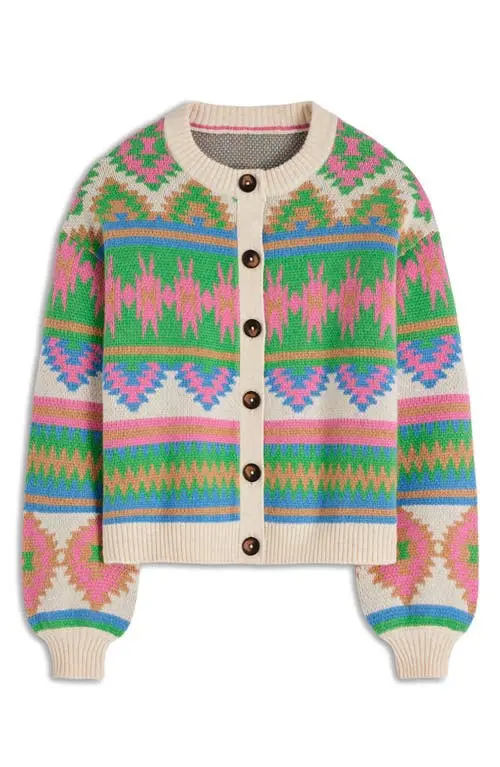 Boden Jacquard Knit Cardigan