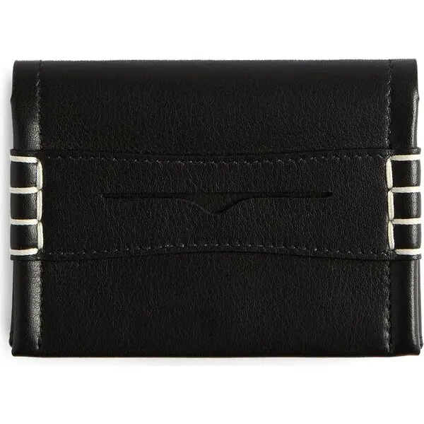 JW Anderson Loafer Leather Bifold Card Holder - Black