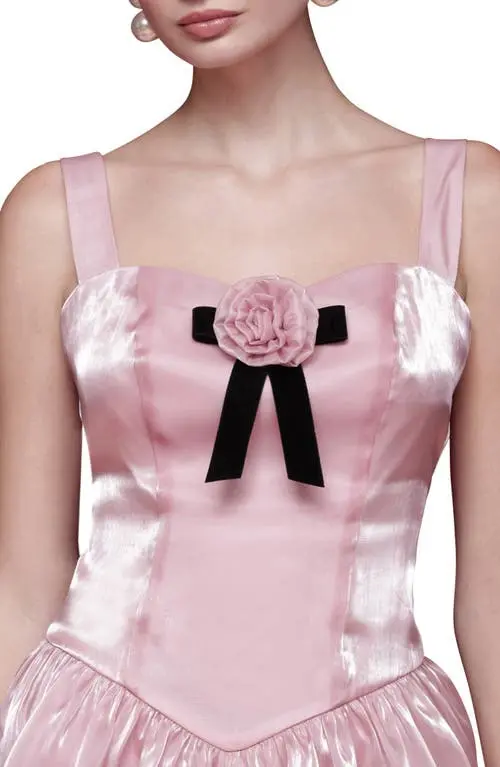 Avec Les Filles Sleeveless Fit & Flare Minidress - Pink