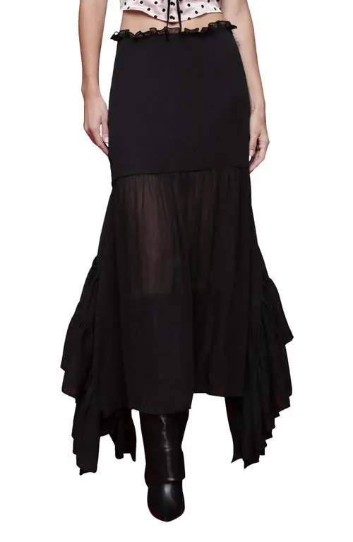 Avec Les Filles Handkerchief Hem Occasion Skirt