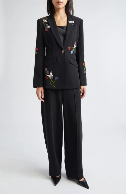 Cinq À Sept Whispering Vines Embellished Blazer